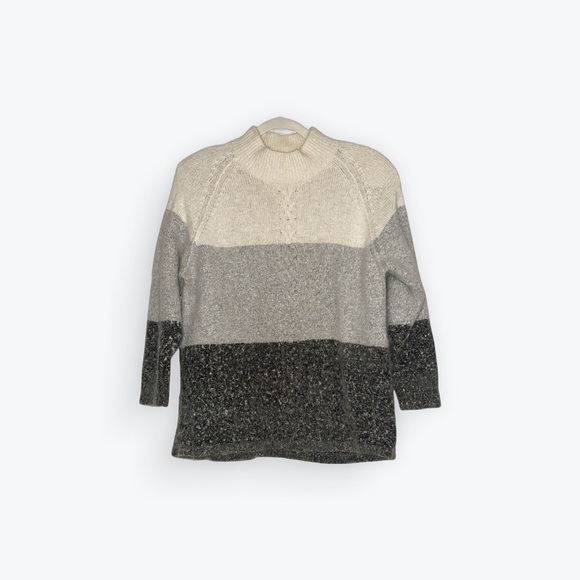 Segue | Sweaters | 8s Preppy Grey Color Block Mock Neck Sweater | Poshmark